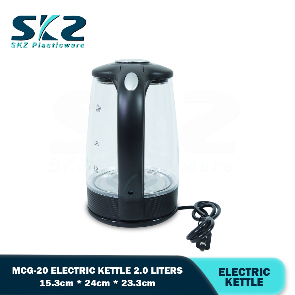 MICROMATIC MCG-20 2.0L Electric Cordless Kettle Glass | Shopee Philippines