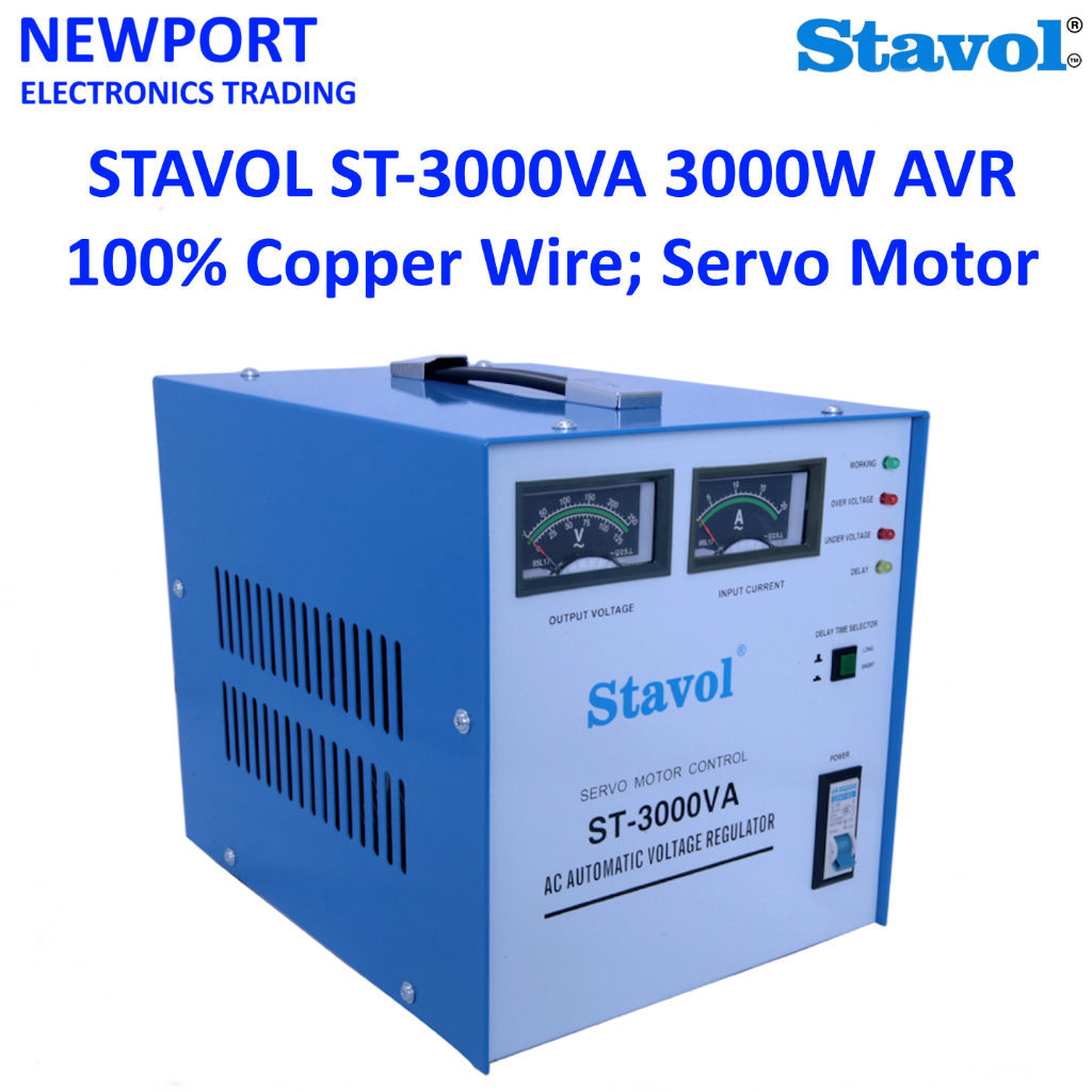 STAVOL ST-3000VA 3000W AUTOMATIC VOLTAGE REGULATOR AVR | Shopee Philippines