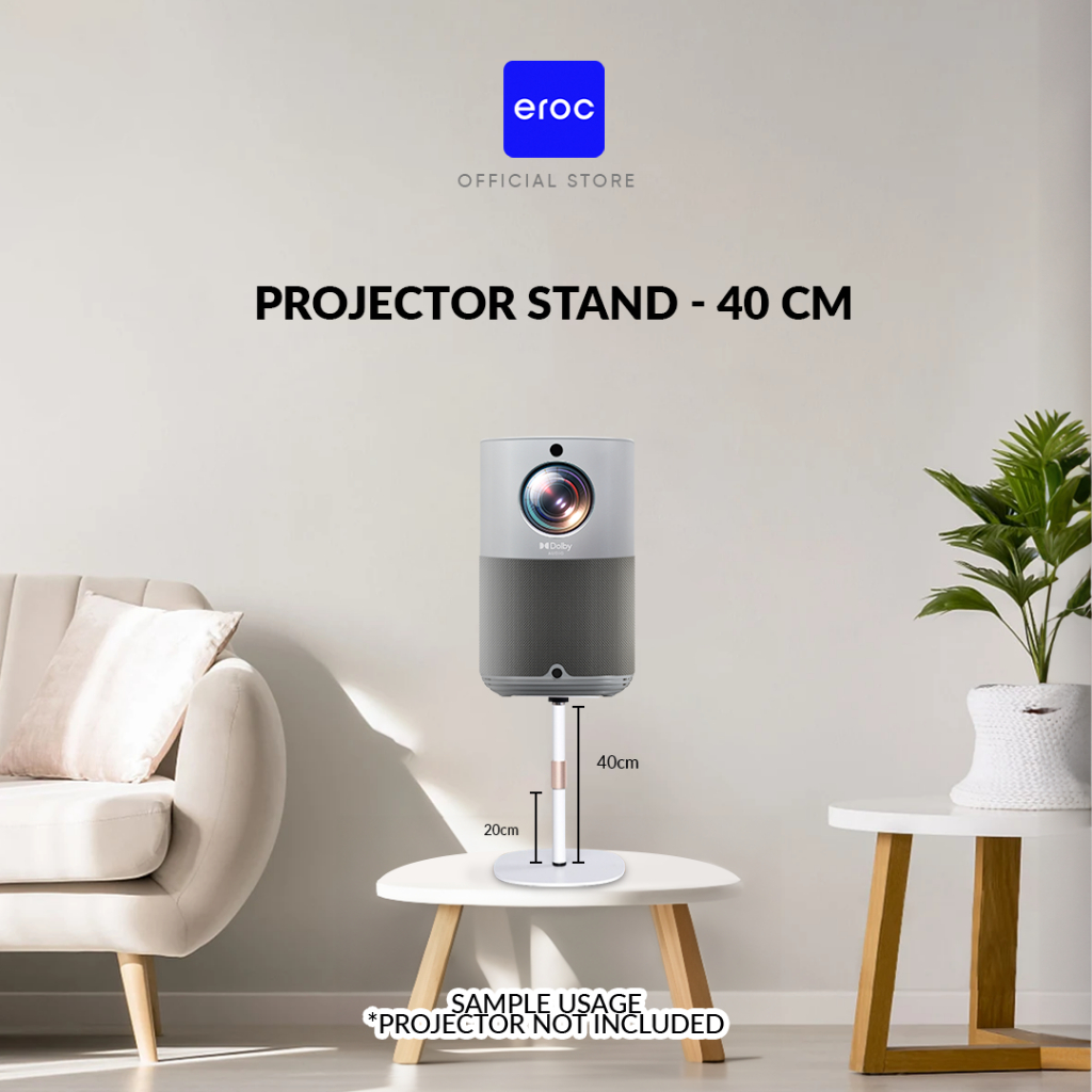 Eroc Projector Stand up to 160cm Adjustable & Foldable w/ Tray for Max ...