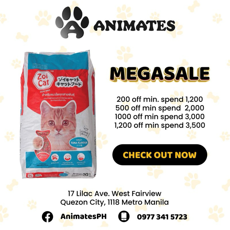 Zoi Cat Tuna Dry Cat Food 20kg | Shopee Philippines