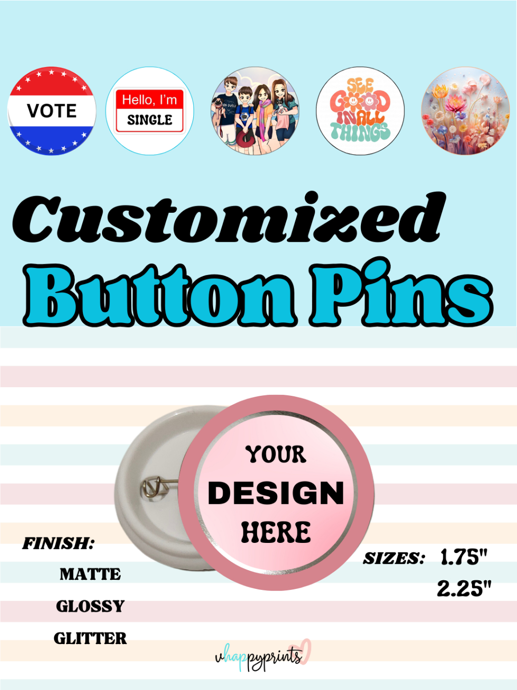 CUSTOMIZED BUTTON PIN BADGE | Shopee Philippines