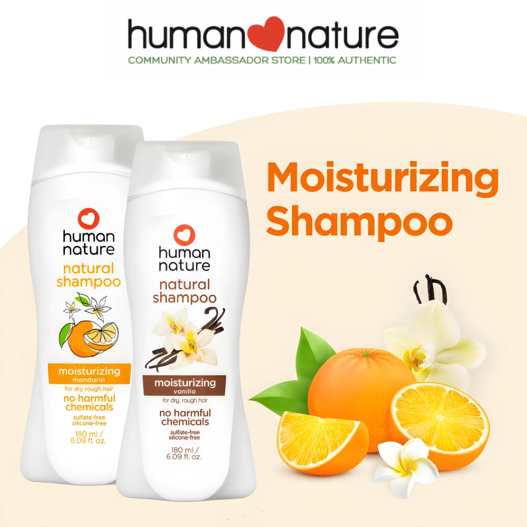 Human Nature Natural Moisturizing Shampoo For Dry, Rough Hair 180ml ...