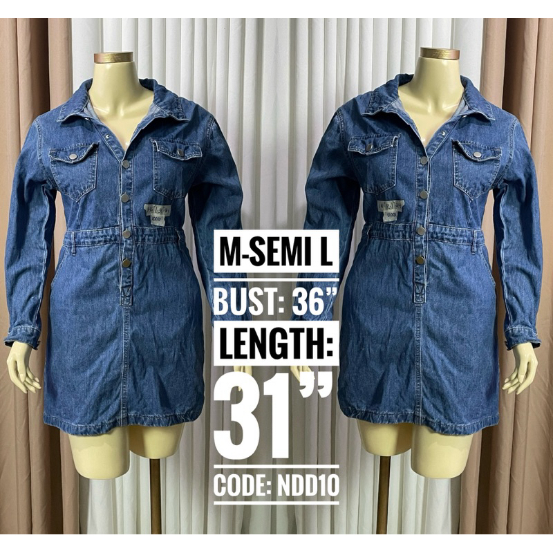 denim dress | maxi mini midi denim dress l ladies maong dress | Shopee ...