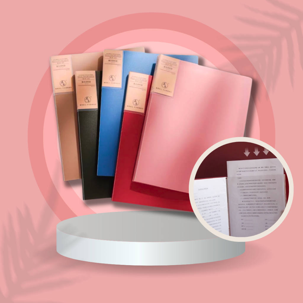 A4 Retro Classic Color System Simplistic Display Clear Book | Shopee ...