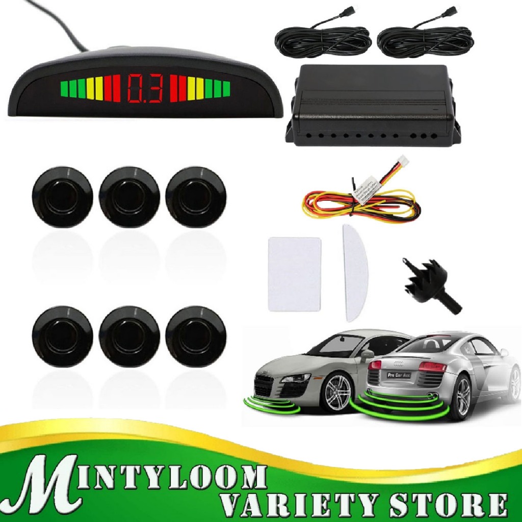 Car Parking Sensor With 6 Eye Front and Rear Reverse Backup Sensors ...