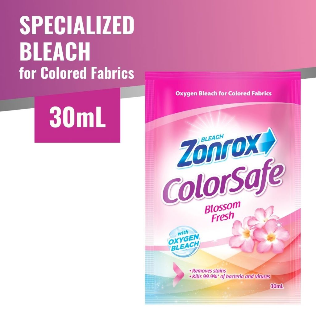 Zonrox Bleach Color Safe Blossom Fresh 30ml By 6s | Shopee Philippines