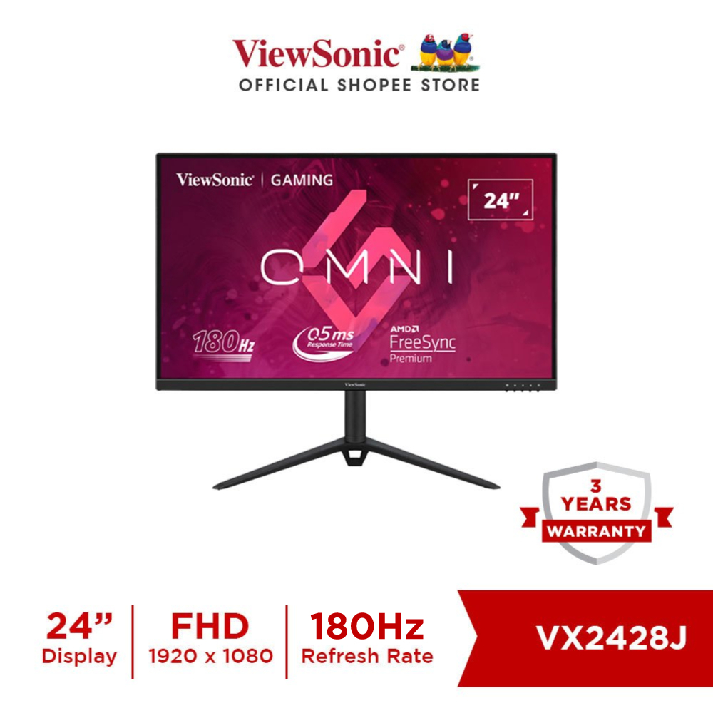 ViewSonic VX2428J 24" Full HD 1920 x 1080 180Hz LED IPS Technology 0 ...
