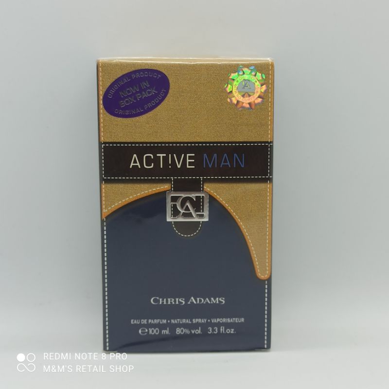 CHRIS ADAMS Active Man Blanc and Active Man Pour Homme Eau De Parfum ...