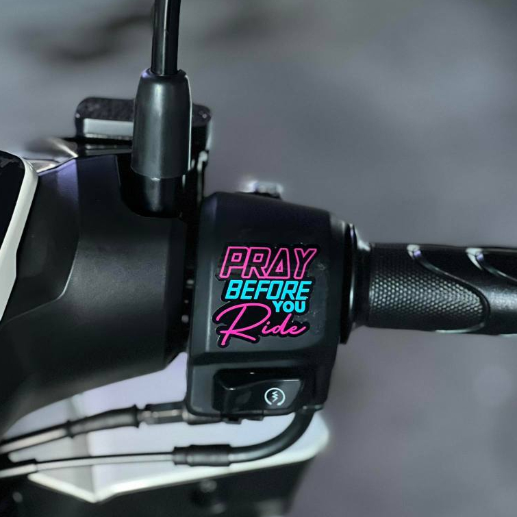 Design 2 Colored Pray Before You Ride Printed Decals Sticker (NEW ...