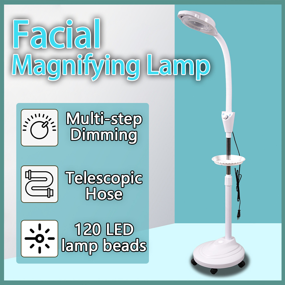 8X LED Facial Light Stand Facial Magnifying Glass With Light Magnifying ...