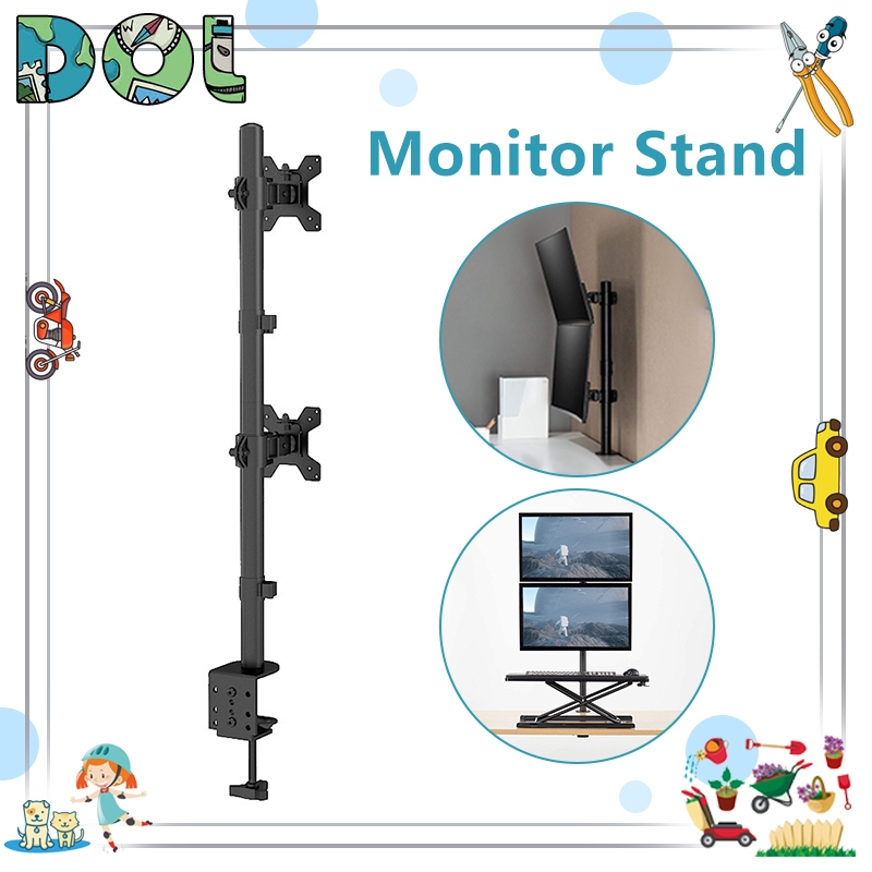 2-Axis Adjustable Monitor Stand For 10″ To 27″ Monitors Free Swivelling ...