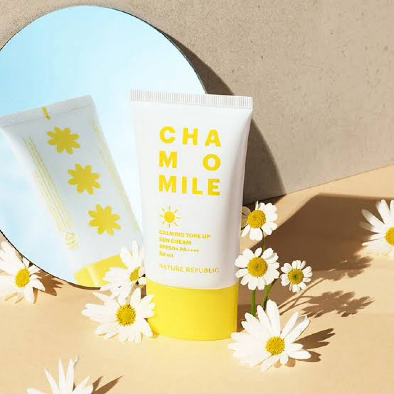 Nature Republic Chamomile Calming Tone Up Sun Cream SPF 50+ PA++++ 50ml ...