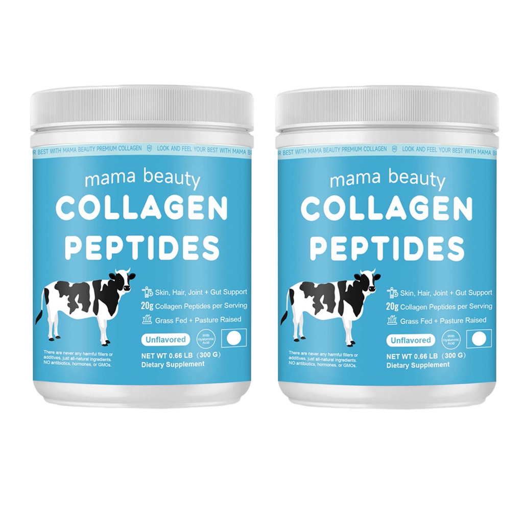 MAMA BEAUTY Collagen Peptides Powder Supplement for Healthy Skin Nails ...