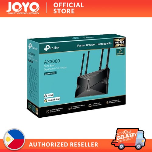 TP-LINK ARCHER AX53 AX1500 WIFI 6 DUAL BAND ROUTERS/574MBPS 2.4GHZ/4 ...