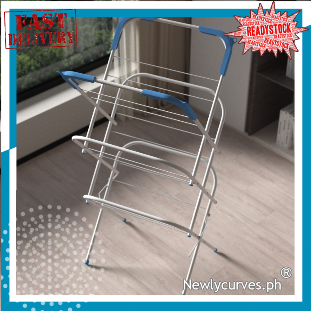 COD Sampayan Drying Rack Stainless Foldable Laundry Rack Clothes Stand ...