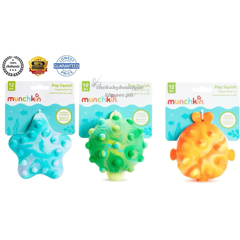 Munchkin® Pop Squish™ Popping Bath Toy - Mold-Free Squeezable Sensory ...