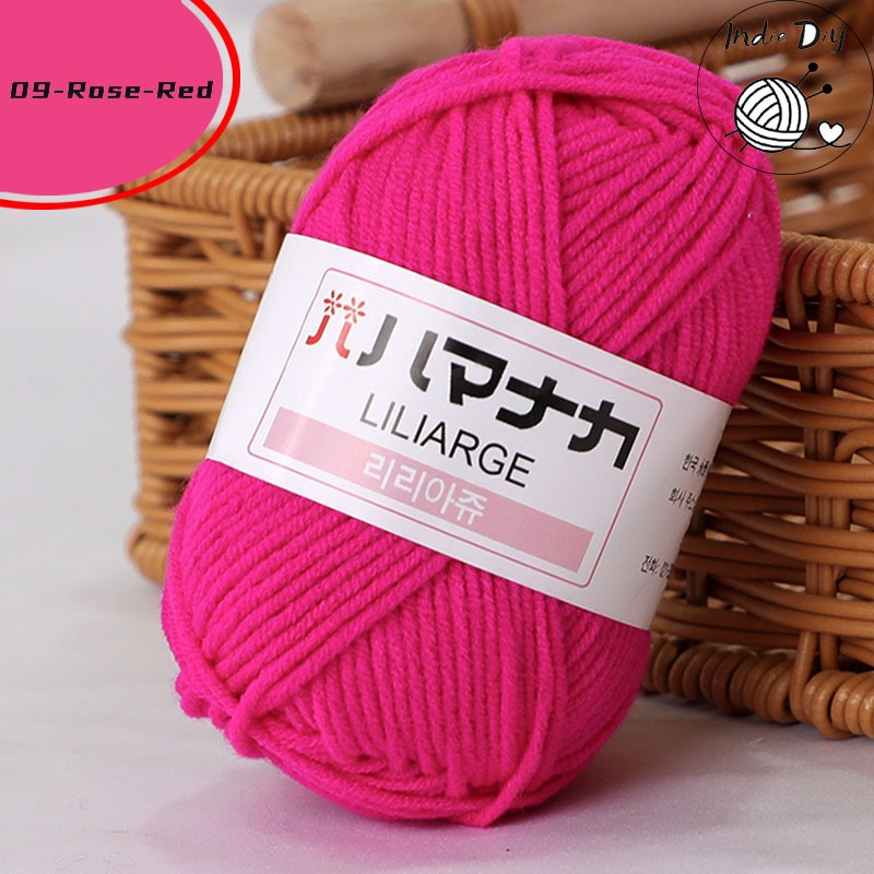 4 Plys 25g Super Soft Milk Cotton Yarn Smooth Fiber Knitting Wool ...
