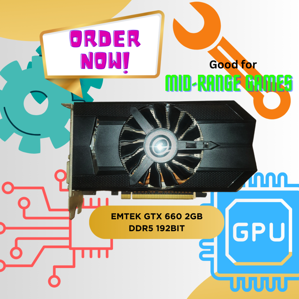 Used Emtek GTX660 2GB DDR5 192BIT Graphics Card | Shopee Philippines