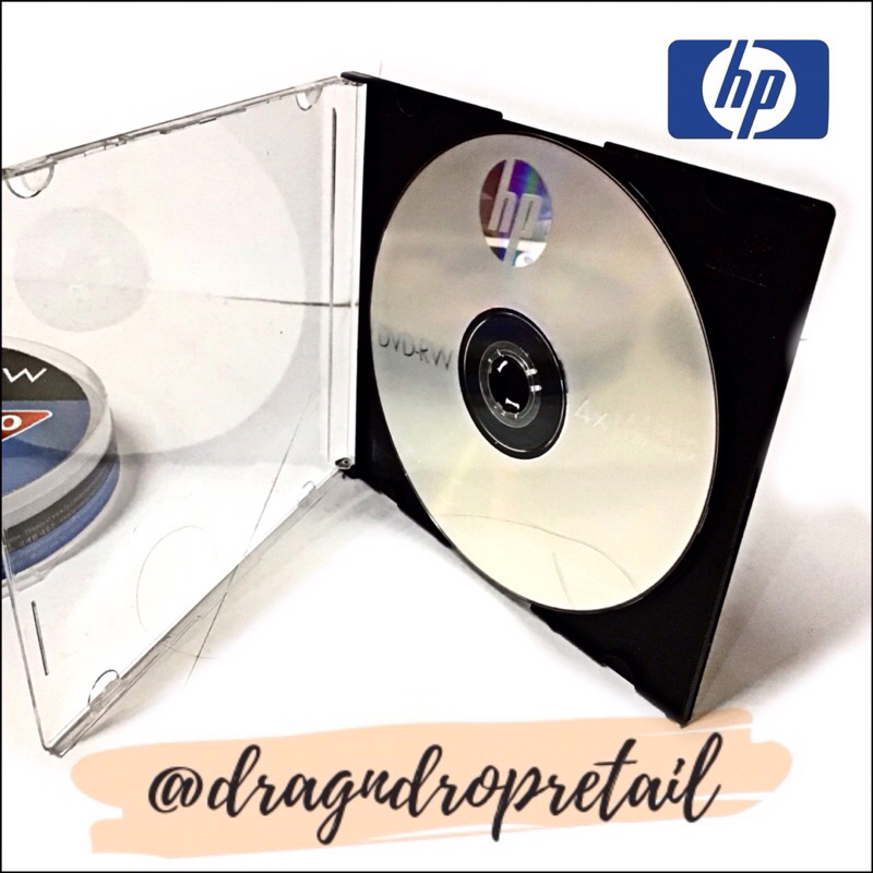 HP DVD-RW DVDRW DVD RW 4.7GB Rewritable Blank Disc with Slim Jewel Case ...