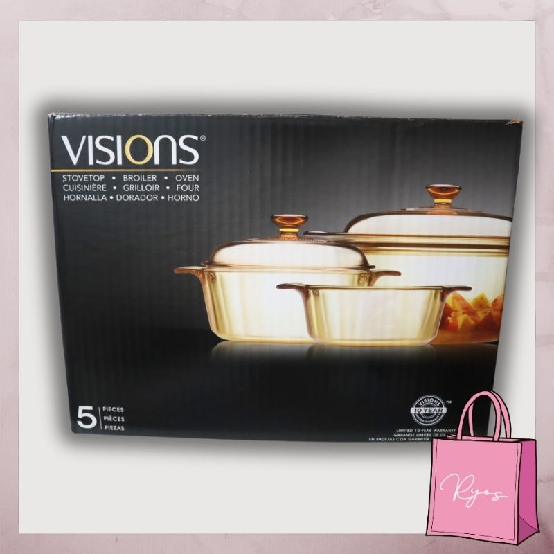 (BRAND NEW) VISIONS 5 Piece Casserole w/ BOX | Shopee Philippines