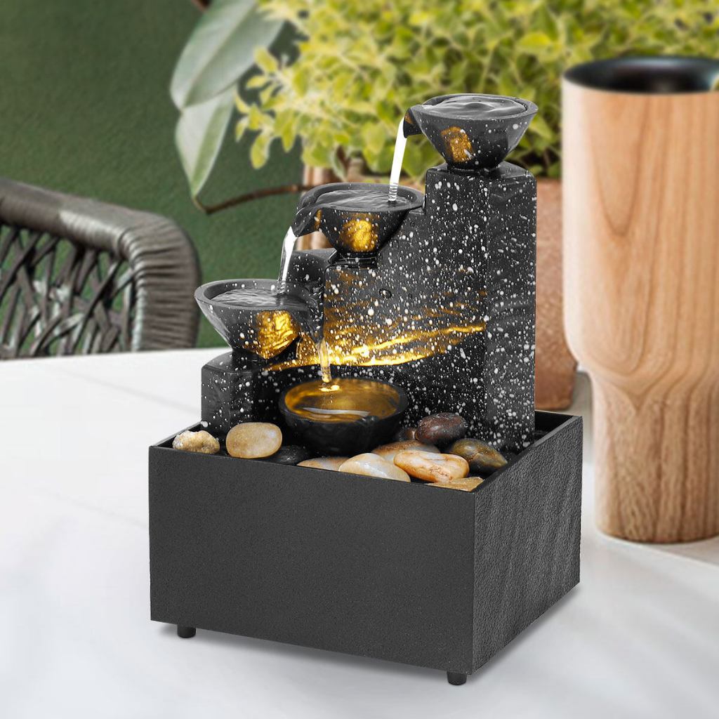 Home Meditation Tabletop Fountain, Desktop Small Water Fountains Indoor ...