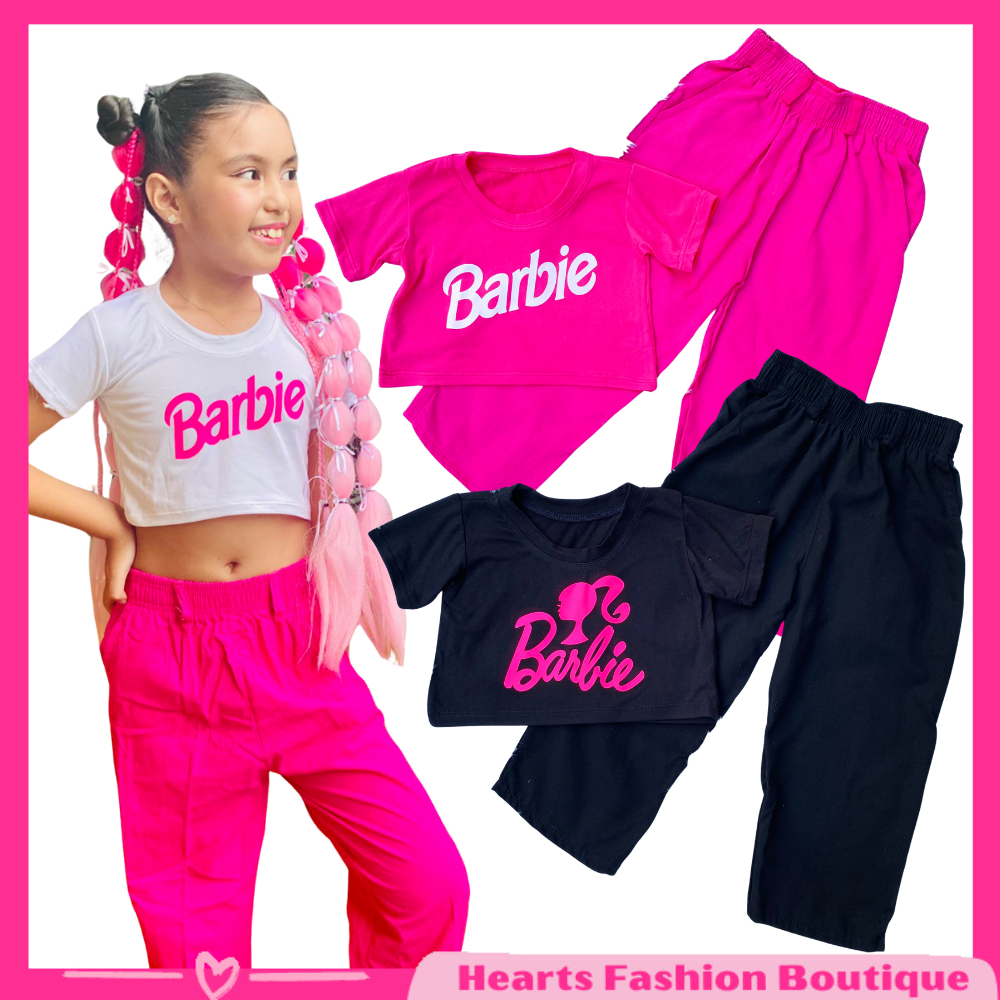 Little Hearts Barbie Sleeved & Trouser Terno for Kids | Shopee Philippines