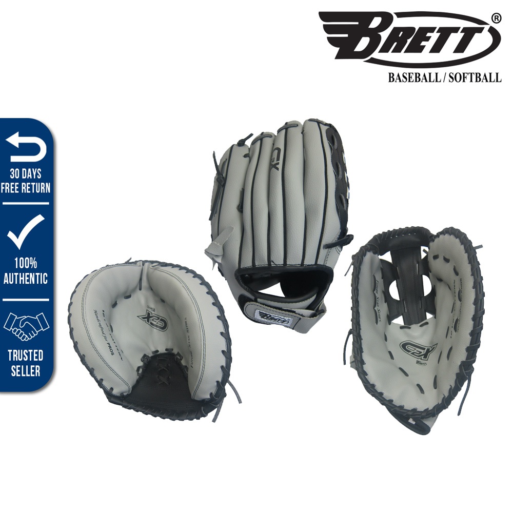 Brett Baseball/Softball Gloves Synthetic Leather White Official 9's x 1 ...