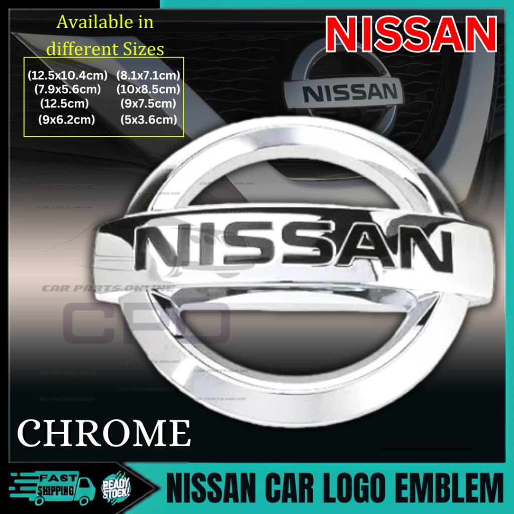CPO NISSAN Car Logo Emblem Car Front Grille Emblem Logo Rear Trunk ...