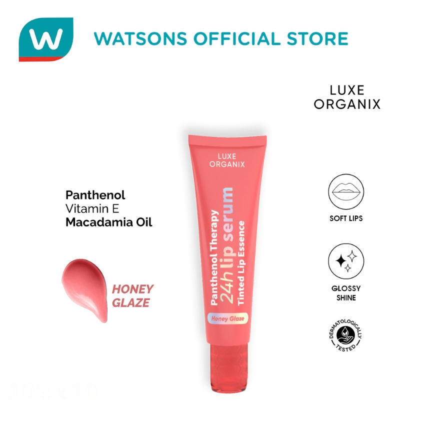 LUXE ORGANIX Panthenol Therapy 24H Lip Serum Tinted Lip Essence Honey Glaze 10g | Shopee Philippines