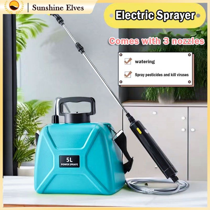 Electric portable sprayer 5L agricultura spray garden one-click ...