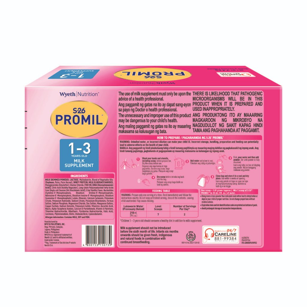 S-26 PROMIL THREE Milk Supplement 1-3 Years Old Box 2.4kg | Shopee ...