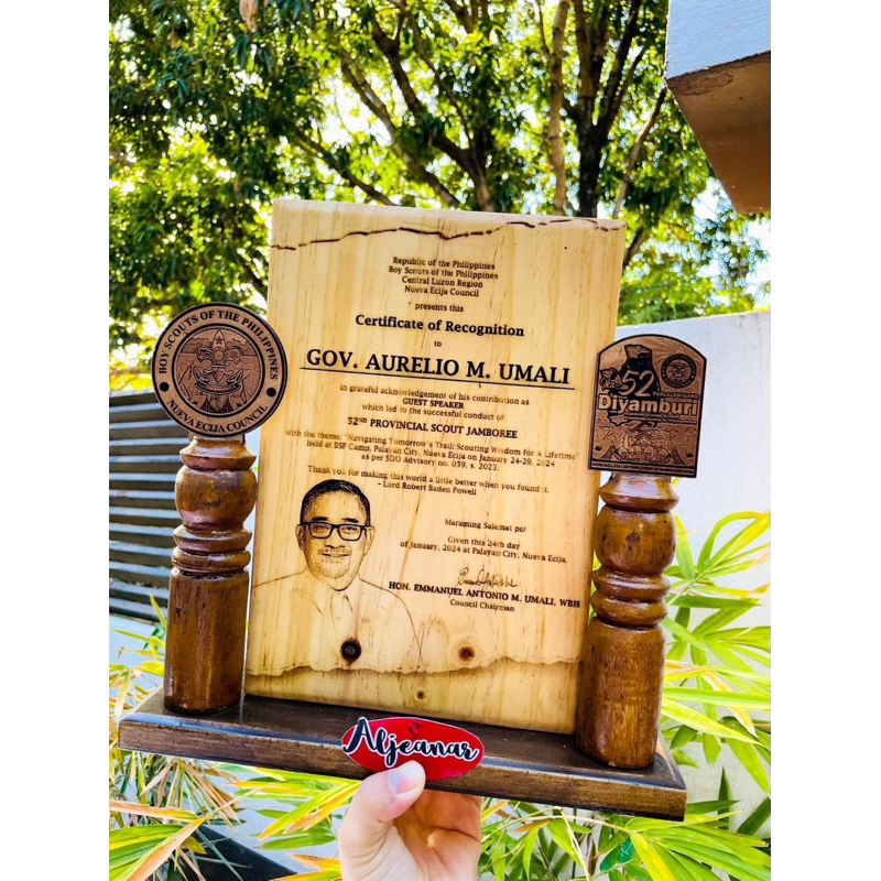 Wood Engrave Plaque - Elegant Token for Guest Speaker - Awarding ...