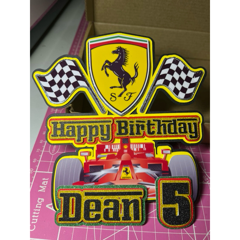 Ferrari Cake Topper Layered with stick | Shopee Philippines