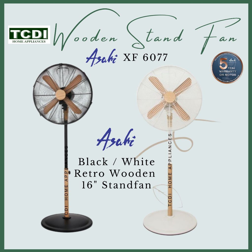 XF 6077 ASAHI WOODEN STAND FAN | Shopee Philippines