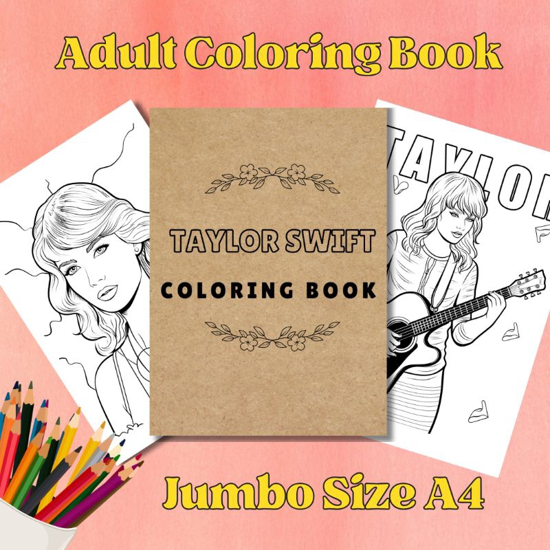 Taylor Swift Adult Coloring Book Jumbo Size A4 | Shopee Philippines