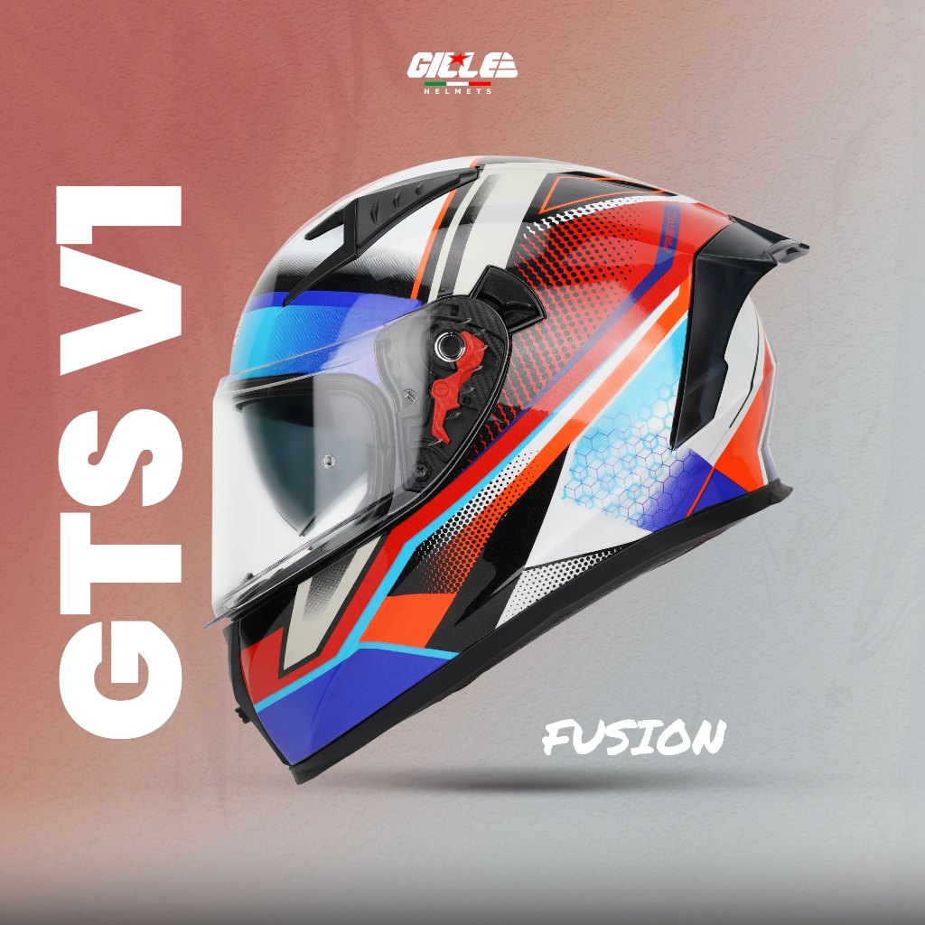 Gille Helmet 135 GTS V1 FUSION Motorcycle Helmet Full Face Dual Visor ...