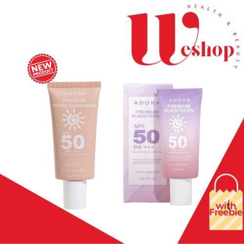 Adorn Premium Sunscreen & Premium Tinted Sunscreen SPF 50 | Shopee ...