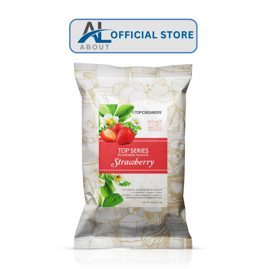 TOP Creamery Strawberry Flavor Powder 1kg | Shopee Philippines