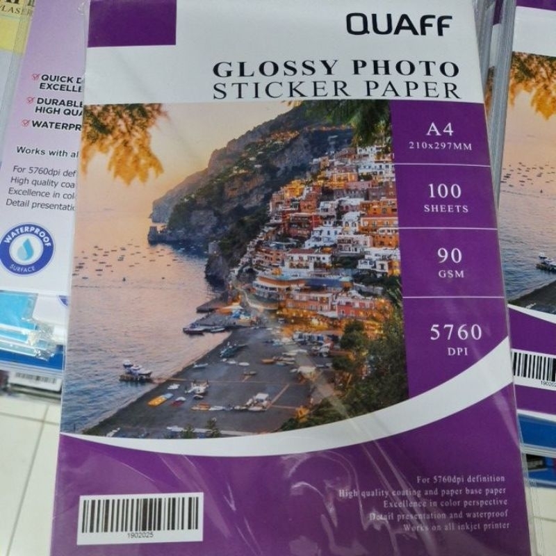 QUAFF PHOTO STICKER 90GSM/135GSM A4 SIZE 50SHEETS PER PACK | Shopee ...