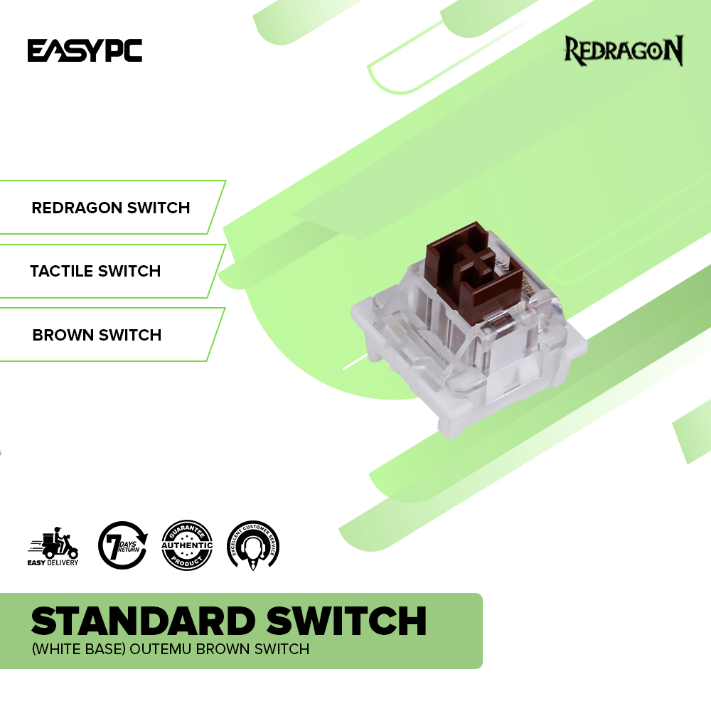 EasyPC| Redragon Standard Switch WHITE BASE Outemu Brown, Blue, Red ...