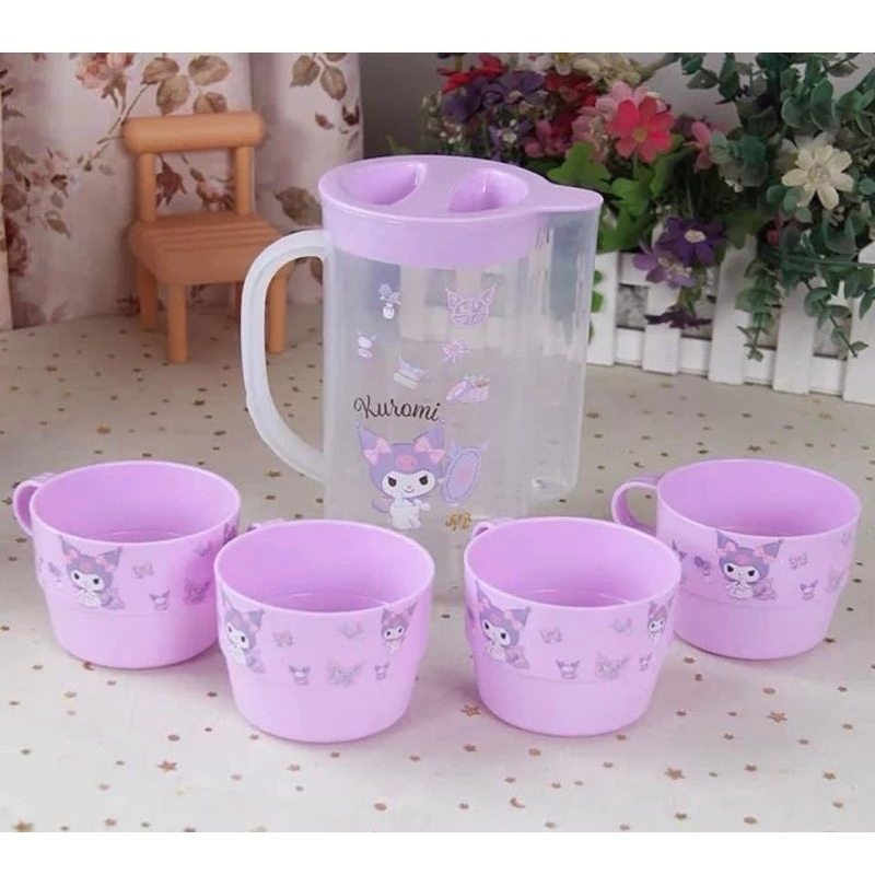 WIHan Sanrio kettle set Mini pitcher set with Cups 5 in1 Kuromi Melody ...