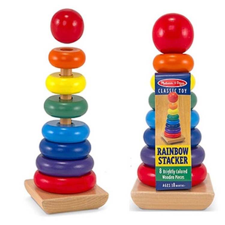 Rainbow Tower Stacker Educational and Fun: Wooden Rainbow Tower Stacker ...