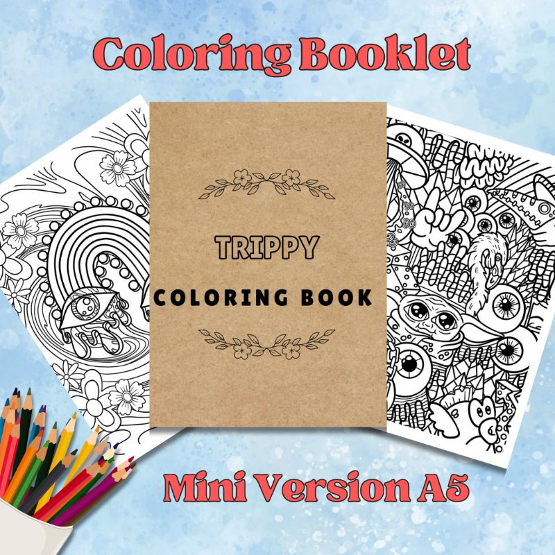 Trippy Adult Coloring Book Mini Version Size A5 | Shopee Philippines