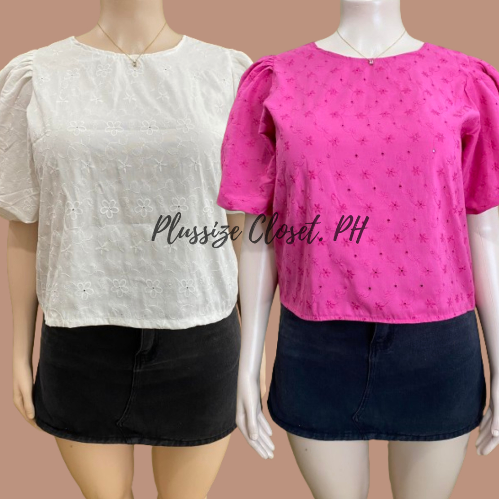 ELLIE -Plus Size Eyelet Top xl-3xl (plussizecloset.ph) | Shopee Philippines