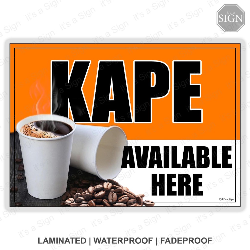 Kape Timpla Coffee Sari Sari Store Sign - Laminated Signage - A4/A3 ...