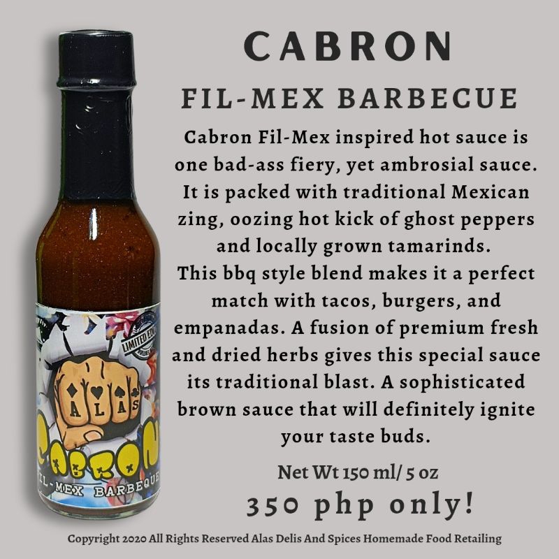 Cabron Fil-Mex Barbeque Hot Sauce (Hot, Savory Barbecue Flavor ...