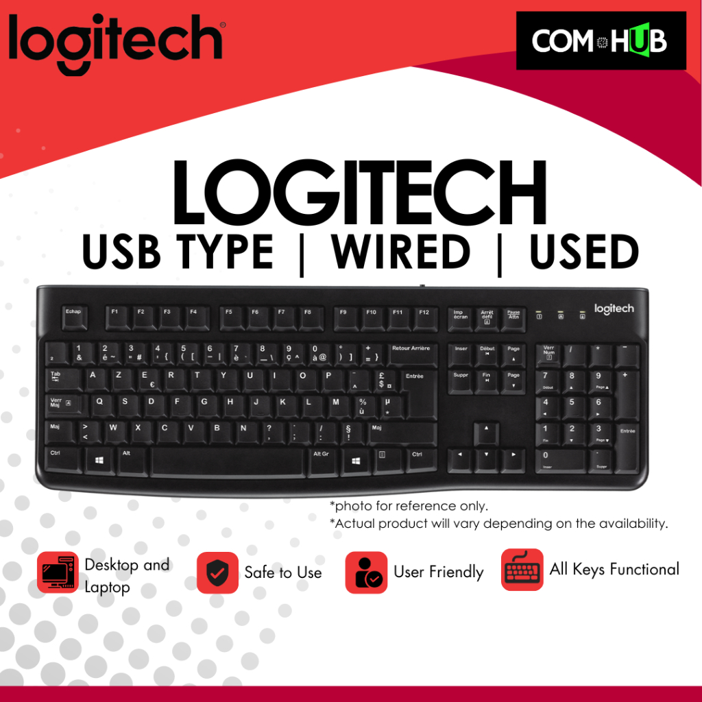Com Hub PC | Used LOGITECH Keyboard Heavy Duty for PC Pisonet Laptop ...