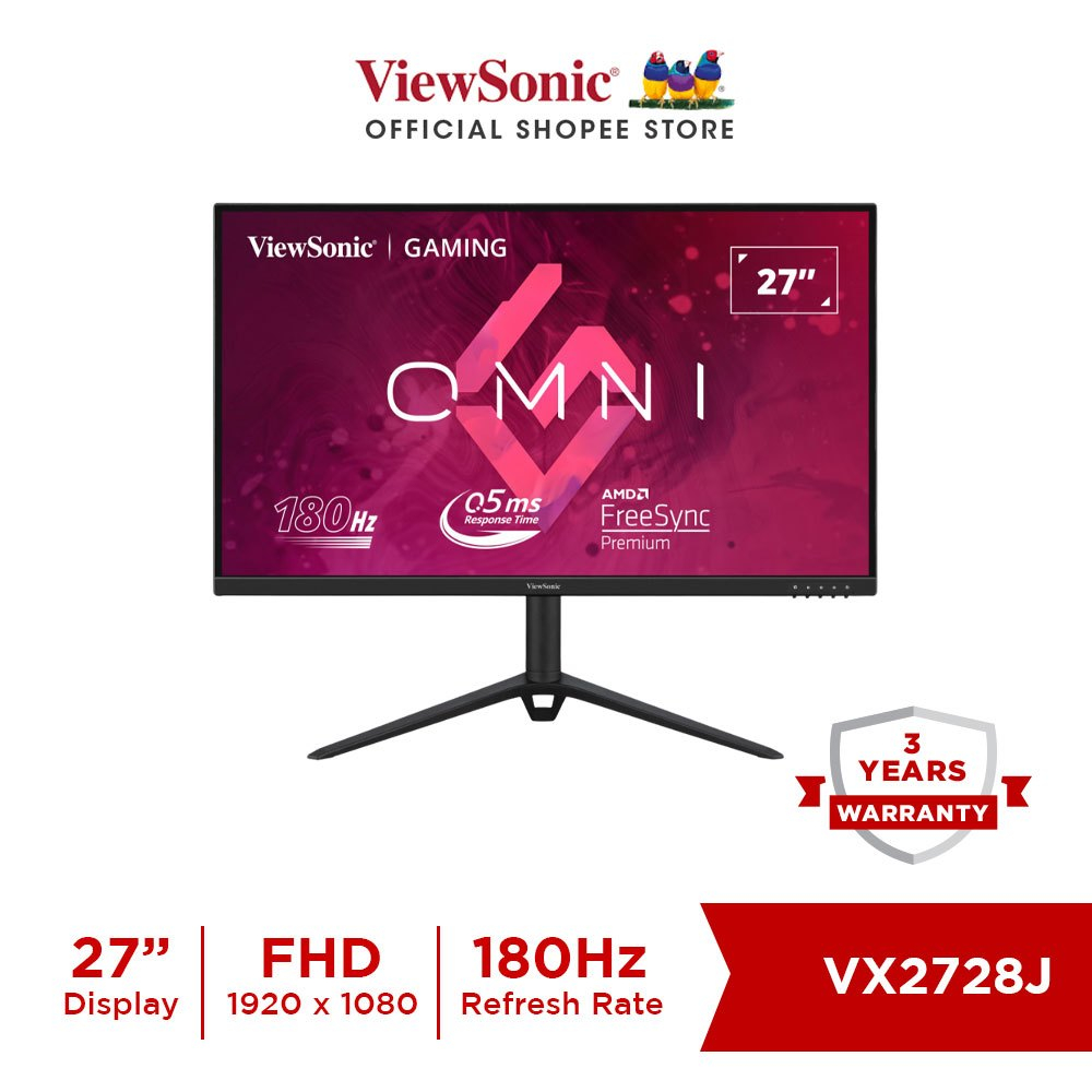 ViewSonic VX2728J 27" FHD 180Hz 0.5ms IPS Technology AMD FreeSync ...