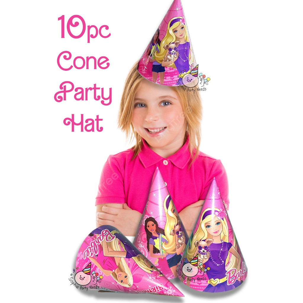 Barbie Cone Party Hat 20cm (already assembled) | Shopee Philippines
