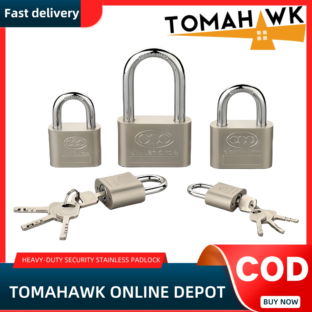 TOMAHAWK HEAVY-DUTY SECURITY STAINLESS PADLOCK 30MM/40MM/50MM/60MM ...